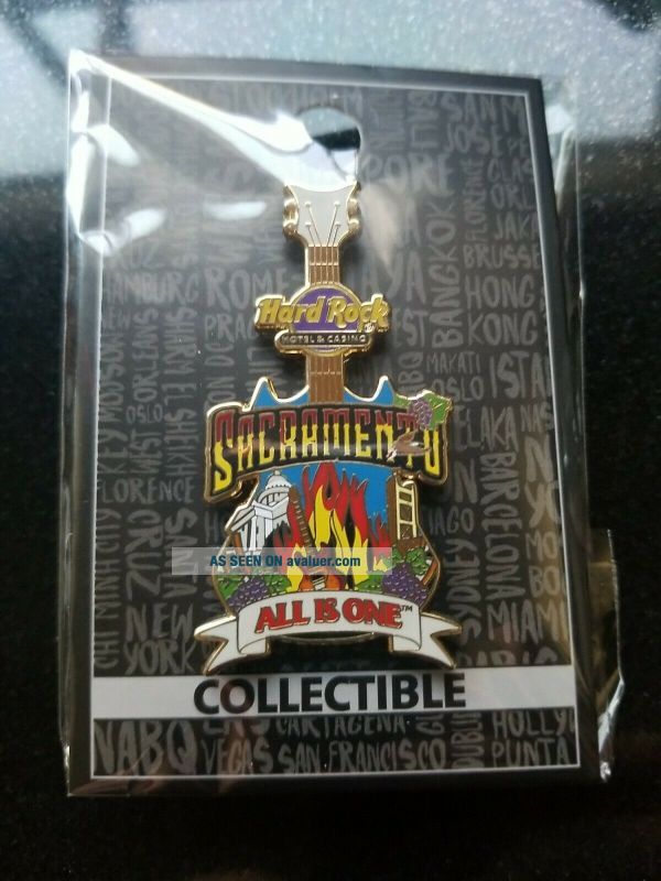 Hard Rock Cafe, Sacramento @ Fire Mountain Core City Tee Guitar Pin NOC ...