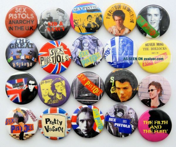 Sex Pistols Button Badges 20 X Sex Pistols Pin Badges Johnny Sid