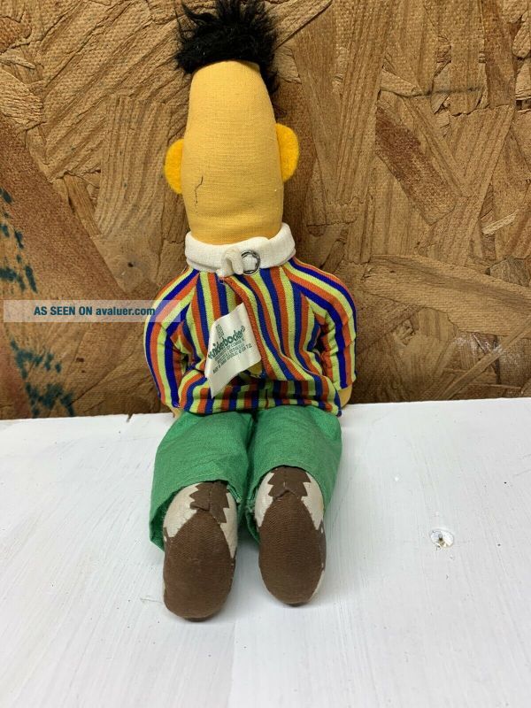 Knickerbocker Sesame Street Bert Plush 10” Vintage Stuffed Animal Toy ...