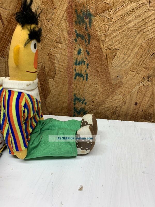 Knickerbocker Sesame Street Bert Plush 10” Vintage Stuffed Animal Toy ...