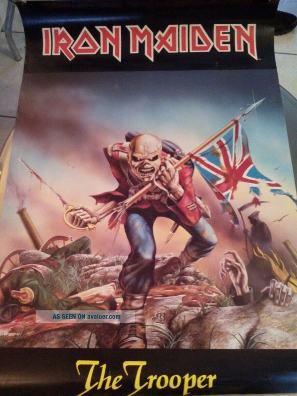 Vintage 1984 IRON MAIDEN The Trooper POSTER Heavy Metal 22x36 | #36874225