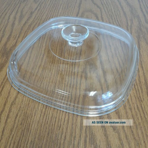 Pyrex Corning Ware Clear Glass Square Replacement Domed Lid A - 12 - C ...
