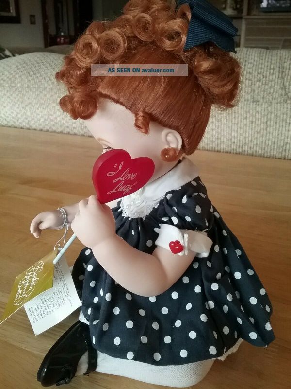 FRANKLIN " I LOVE LUCY " BABY DOLL PORCELAIN LUCILLE BALL POLKA DOT ...
