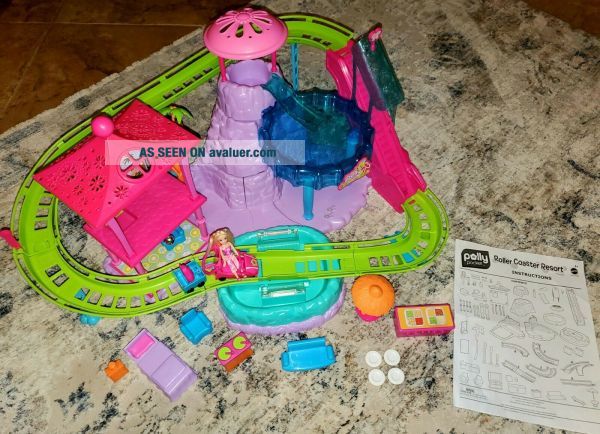 Polly Pocket Doll Roller Coaster Resort Playset Toy Complete W ...