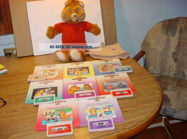 1984 Teddy Ruxpin Bear With Books And Cassettes By Worlds Of Wonder Inc ...