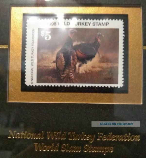 National Wild Turkey Federation World Slam Stamps In Frame | #37127672