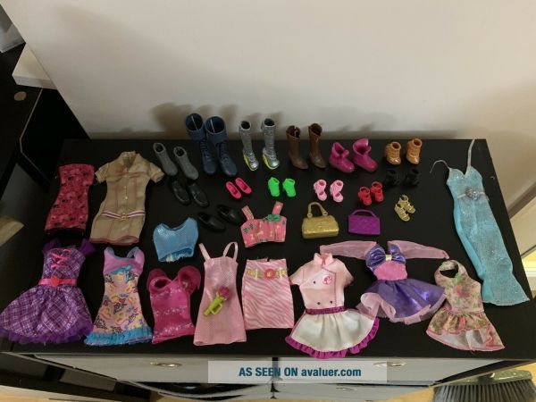 Bundle Of Barbie Clothes And Shoes Plus Ken Shoes. | #37149493