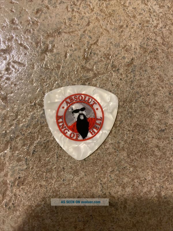 SLAYER Kerry King Absolut King Of Hell Red On White Marble Guitar Pick ...