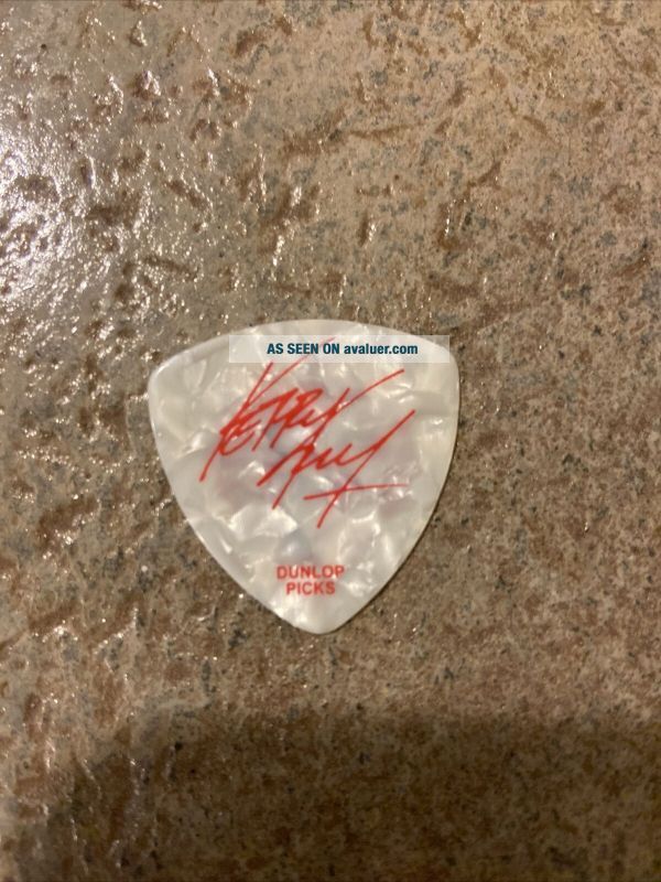 SLAYER Kerry King Absolut King Of Hell Red On White Marble Guitar Pick ...