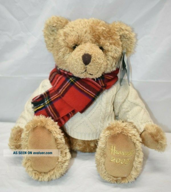 Giles The Harrods 2002 Christmas Teddy Bear 13 " Plush With Tag Limited ...