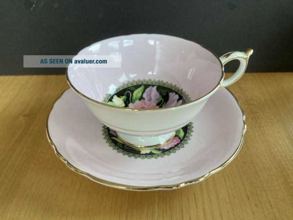 Pink Paragon Tea Cup And Saucer Double Warrant HM Queen Mary | #37279625