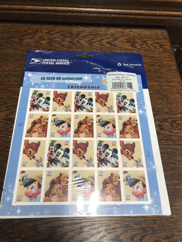 USPS Disney Postage Stamps The Art Of Disney Celebration Sheet Of 20 ...