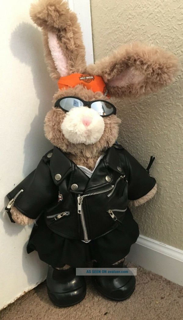 Harley Davidson Motorcycle 16 " Build A Bear Plush Stuffed Rabbit ...