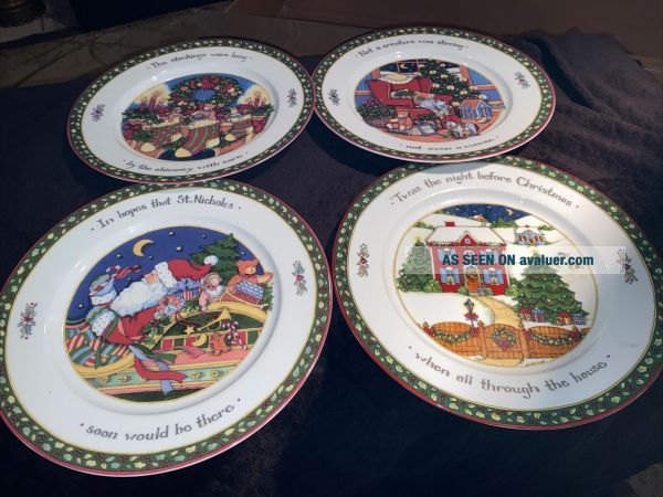 International China A Christmas Story Susan Winget 4 DINNER PLATES 10 ...