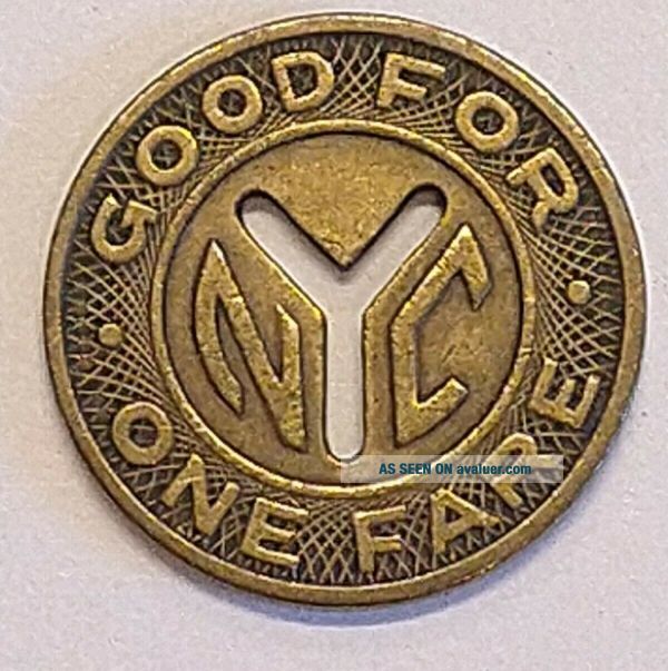 Rjkstamps Vintage York City Transit Authority Token Small Y Cutout ...