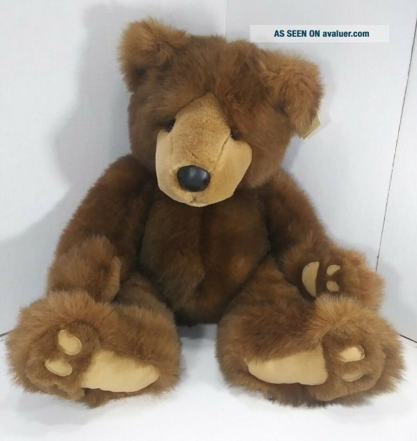 Russ Berrie Timber The Brown Bear Plush Stuffed Animal 16” Fluffy ...