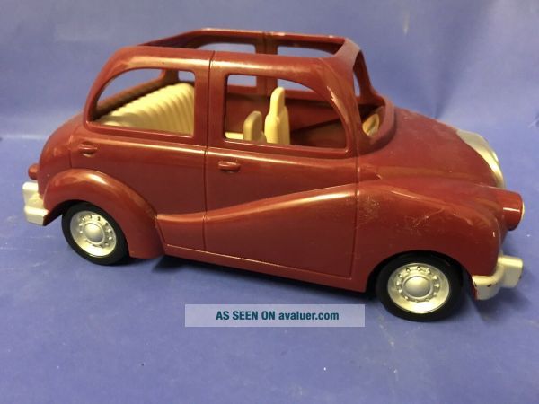 SYLVANIAN FAMILIES RED SALOON CAR FAMILY CAR FOR HOLIDAYS CHRISTMAS ...