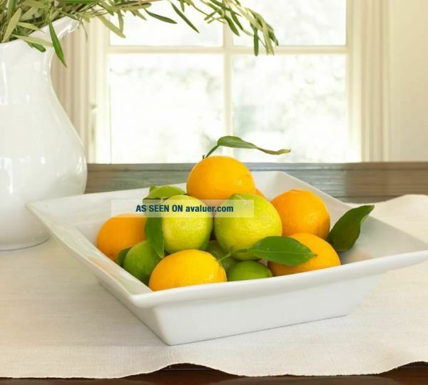 Pottery Barn Great White Large Square Porcelain Serving Bowl Dish ...
