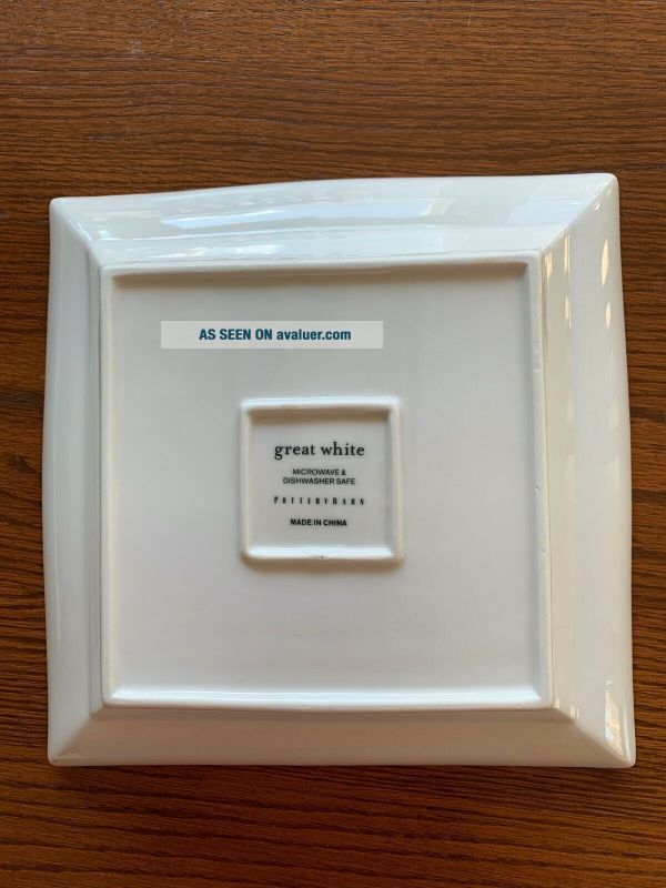 Pottery Barn Great White Large Square Porcelain Serving Bowl Dish ...