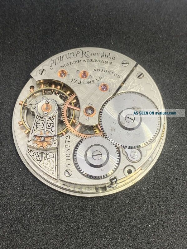 Waltham Riverside Pocket Watch Movement 1888 Openface 16s 17j Good ...