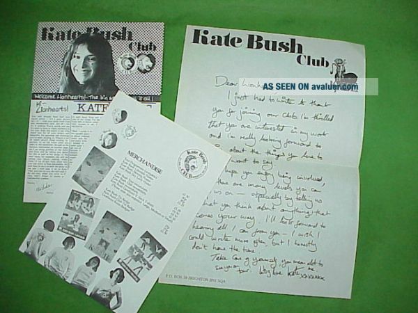 1978? Kate Bush Lionheart Fan Club 1st Issue Booklet/UK Price List ...
