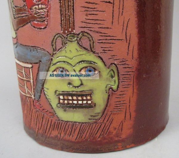 Marvin Bailey Pottery South Carolina Southern Outsider Folk Art Black ...