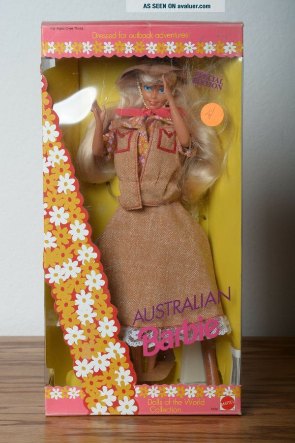 Barbie 1992 Australian Barbie - Dolls Of The World 3626. Opened Box ...