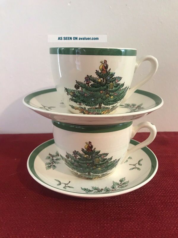 Spode Christmas Tree England Tea Cup And Saucer Set | #38049084