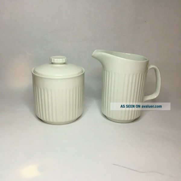 D Vintage Athena Ironstone By Johnson Brothers White Sugar Bowl And ...