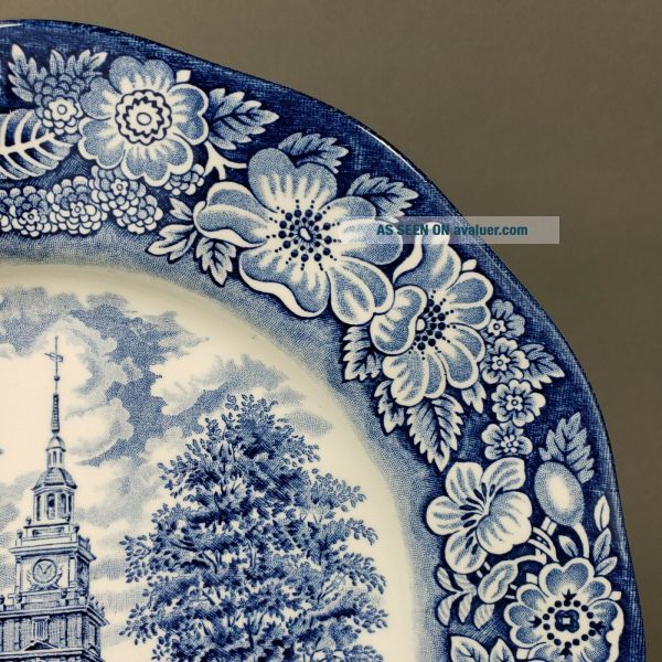 Liberty Blue Historic Colonial Scenes Independence Hall 10 " Dinner ...