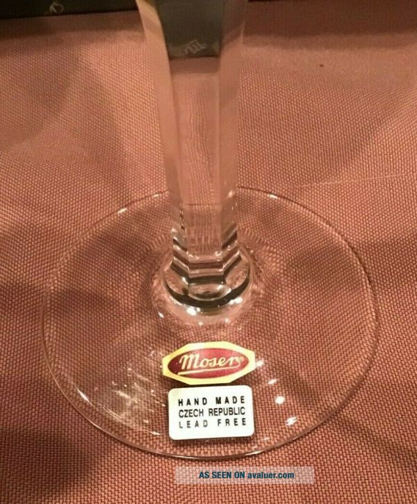 Splendid Moser Crystal Gold Rim Champagne Flutes Set Of 2 | #38073997