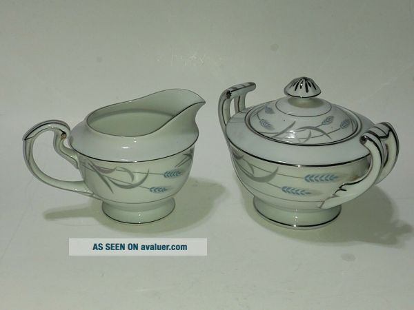 Valmont China Royal Wheat Sugar With Lid And Creamer | #38252725