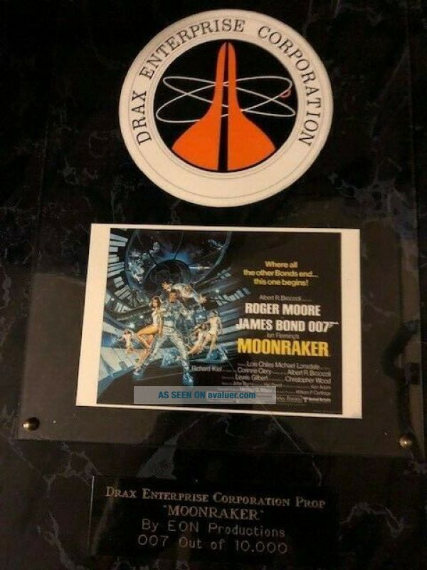 JAMES BOND 007 PROP DRAX ENTERPRISE CORPORATION LOGO/SEAL FROM ...