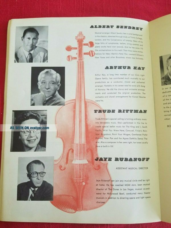 July 7 1958 VERY RARE Souvenir Theater Program " AT THE GRAND " PAUL ...