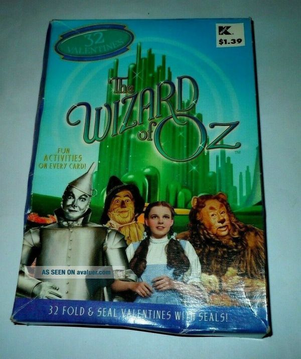 Vintage 1999 Box Of 32 The Wizard Of Oz Fold And Seal Valentine Cards ...
