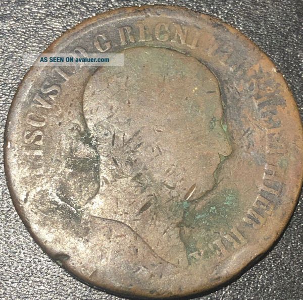 1825 10 Dieci Tornesi Francesco I Italian State Kingdom Of Two Sicilies ...