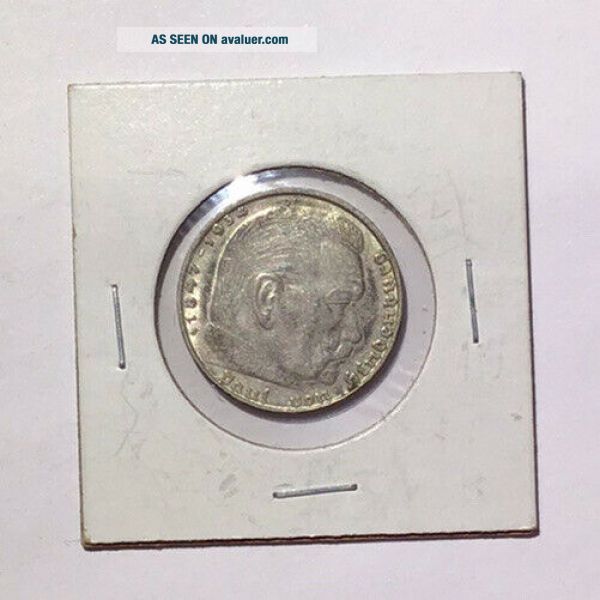 1939 Nazi Germany 2 Mark Silver Coin Deutsche Reich. | #38723365