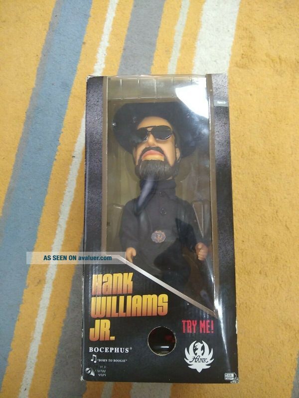 HANK WILLIAMS JR. BOCEPHUS ANIMATED SINGING DOLL “BORN TO BOOGIE” 20 ...