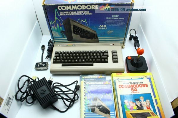 Vintage Commodore 64 Computer W/ Box And Books, | #38843176