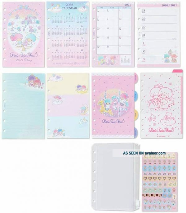 SANRIO Little Twin Stars System Notebook Refill Set 2021 Japan | #38847319