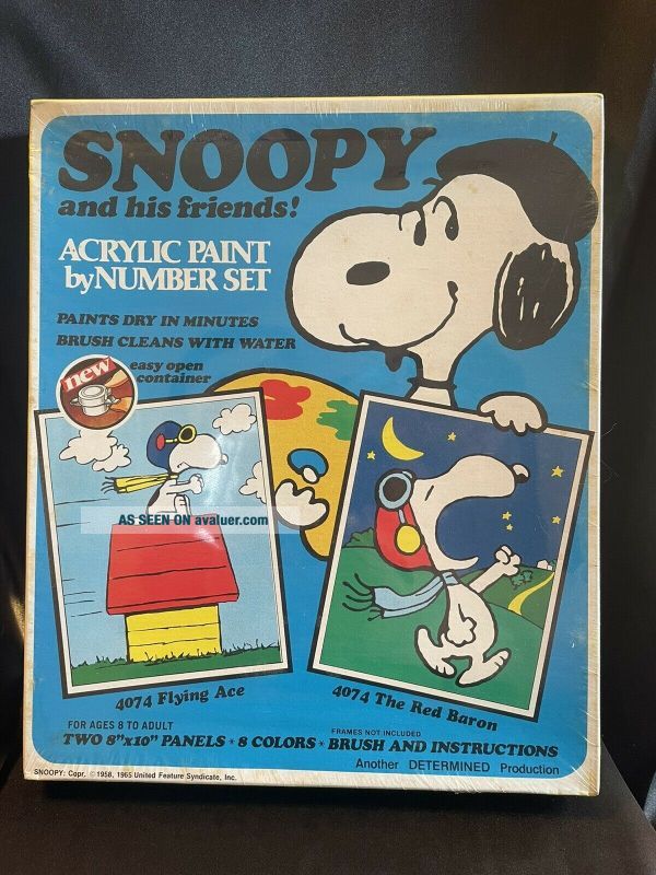 Vintage Snoopy Red Baron/Peanuts Paint By Numbers Set Still NIP | #38855176