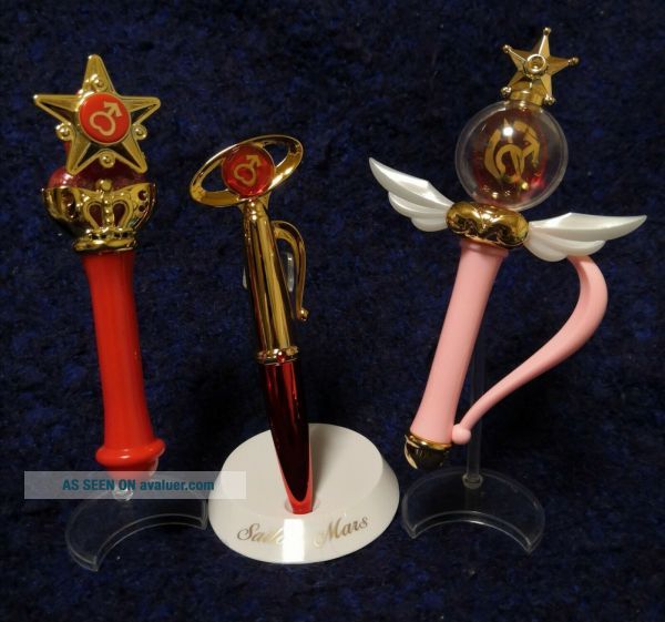 Sailor Moon Stick And Rod Sailor Mars Set BANDAI Crystal Change Rod ...