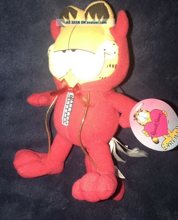 Garfield Cat Russell Stover 8” Stuffed Plush Red Devil Costume Window ...