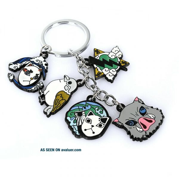Demon Slayer Kimetsu No Yaiba Sabito Inosuke Hashibira Pendant Keychain ...