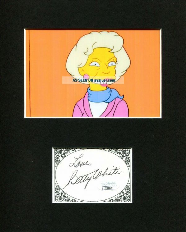 Betty White Golden Girls The Simpsons Rare Signed Autograph Photo ...