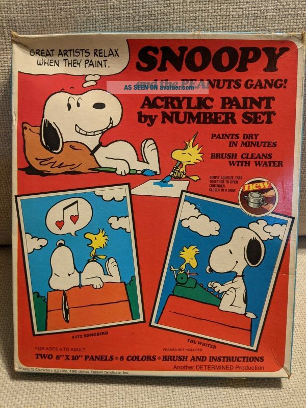 Snoopy Peanuts Gang Paint By Number Set Determined Production Craft ...