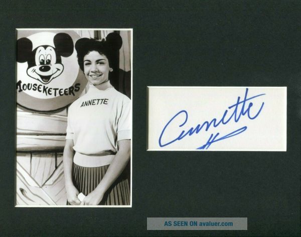 Annette Funicello Disney Star Mickey Mouse Club Signed Autograph Photo ...
