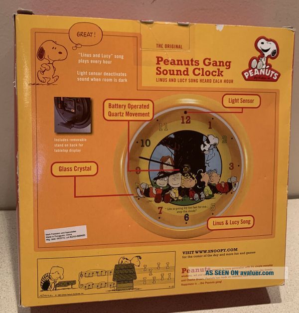 Peanuts Gang Sound Clock. Plays Linus And Lucy Song Each Hour. | #39023435