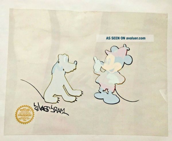 Ltd Edition The Pointer Disney Sericel Mickey Mouse Pluto Signed By ...