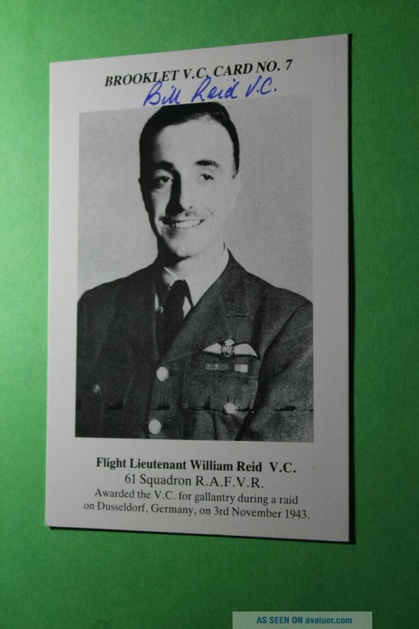 William Reid VC (Victoria Cross - World War II) Signed PR Card | #39058702